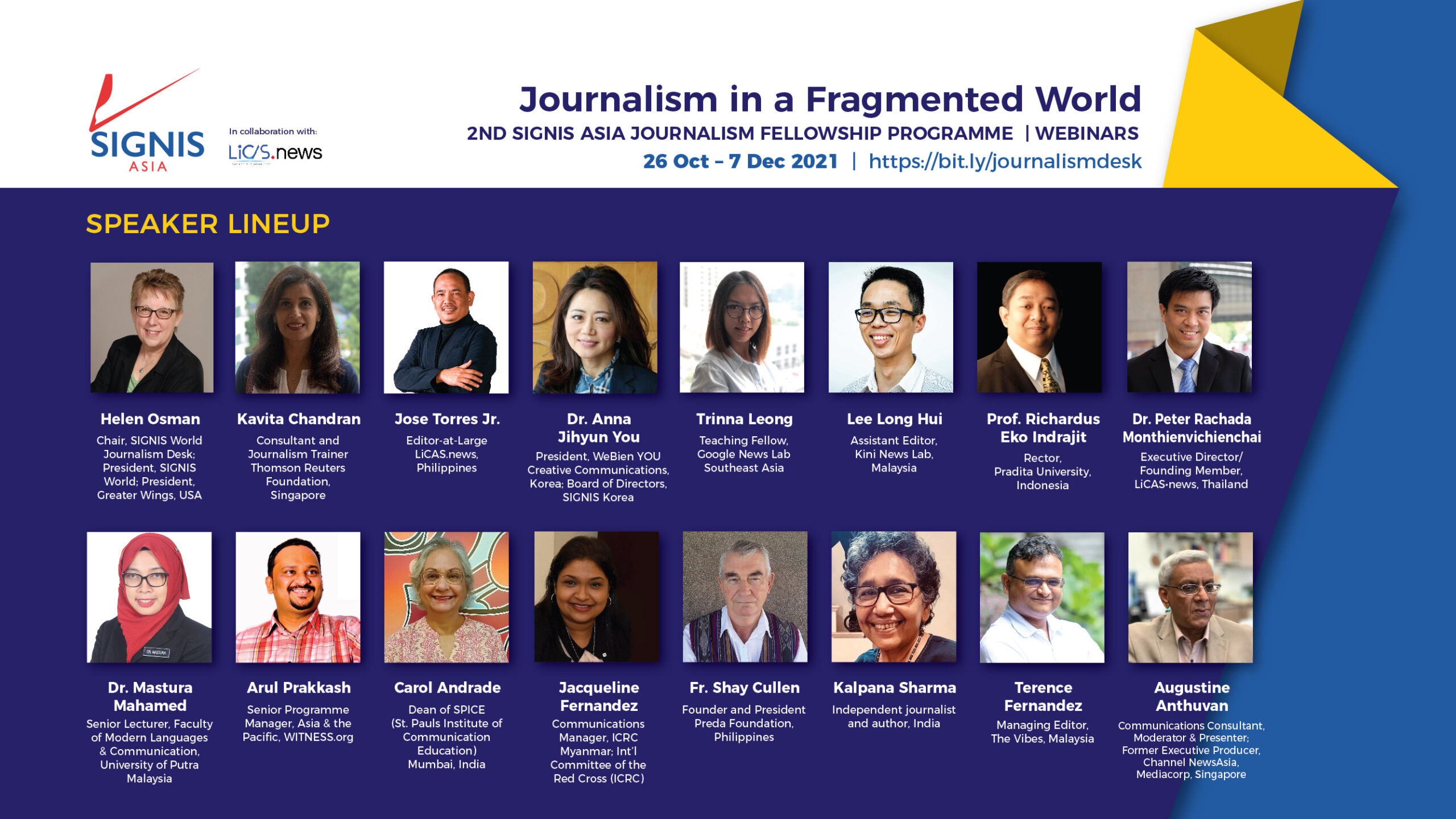 SIGNIS Asia's pioneering Journalism Webinar 2021 - SIGNISASIA